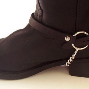 Western Boots Boot Chains Black Leather Harness Straps - Etsy