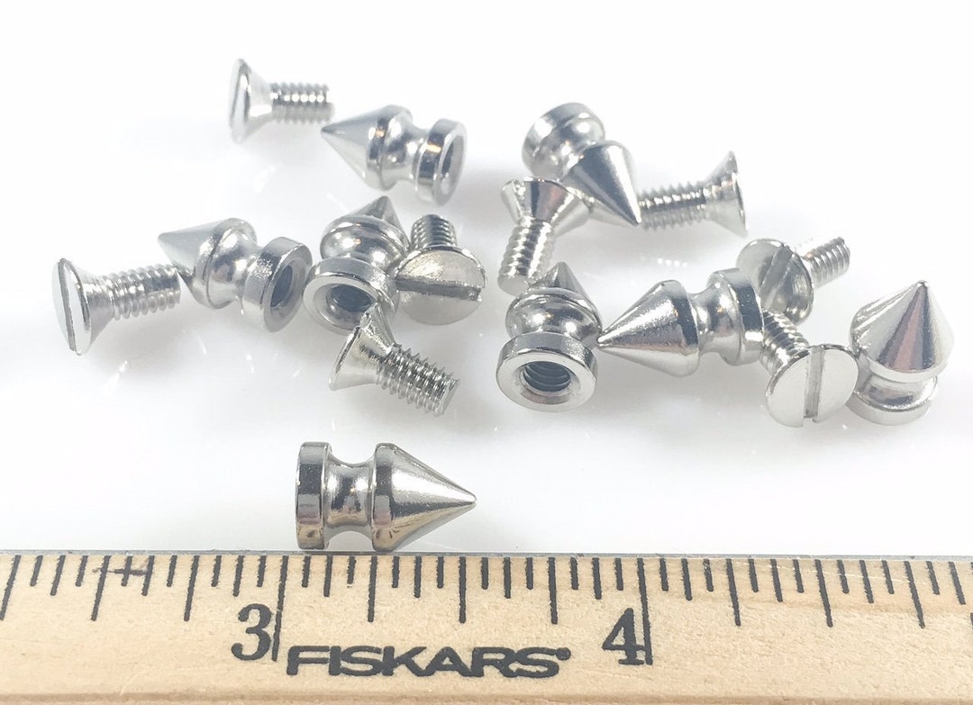 Spikes Metal Screwback Round Base 1/2 25 Pcs - Etsy