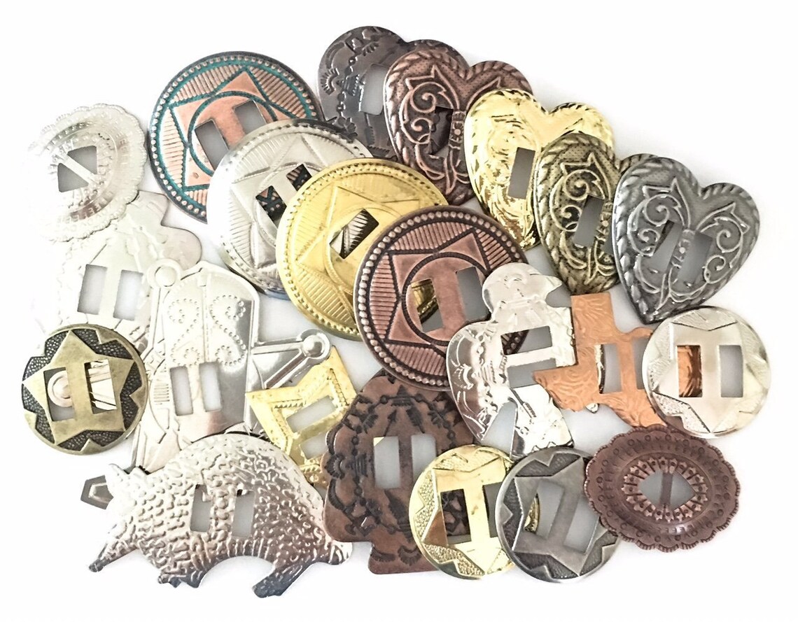 CONCHOS GRAB BAG Mixed Western Shapes 50 Pcs - Etsy