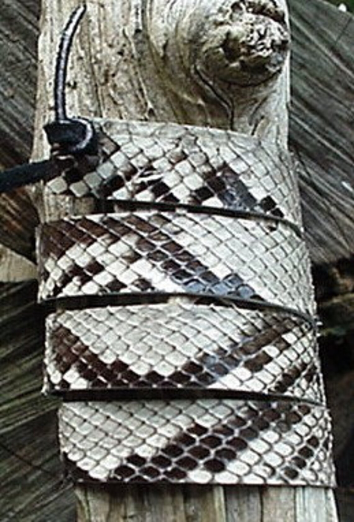 WESTERN HATBAND Black and White Python Snake Skin With Ties | Etsy