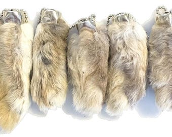 Lucky Rabbit's Foot Genuine Rabbit's Feet Key Chains Qty 2 Feet for ...