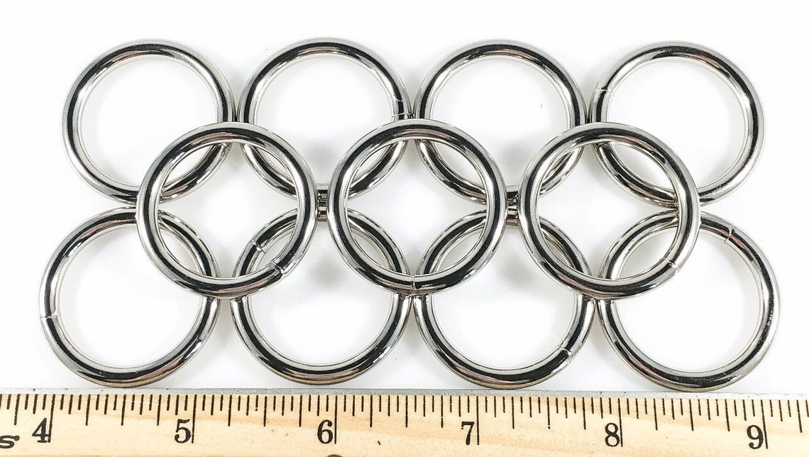 STEEL RINGS Welded Nickel Plate 1 Inch ID 40 Pcs - Etsy
