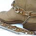 Western Biker Boot Chains Light Brown Leather With Triple - Etsy