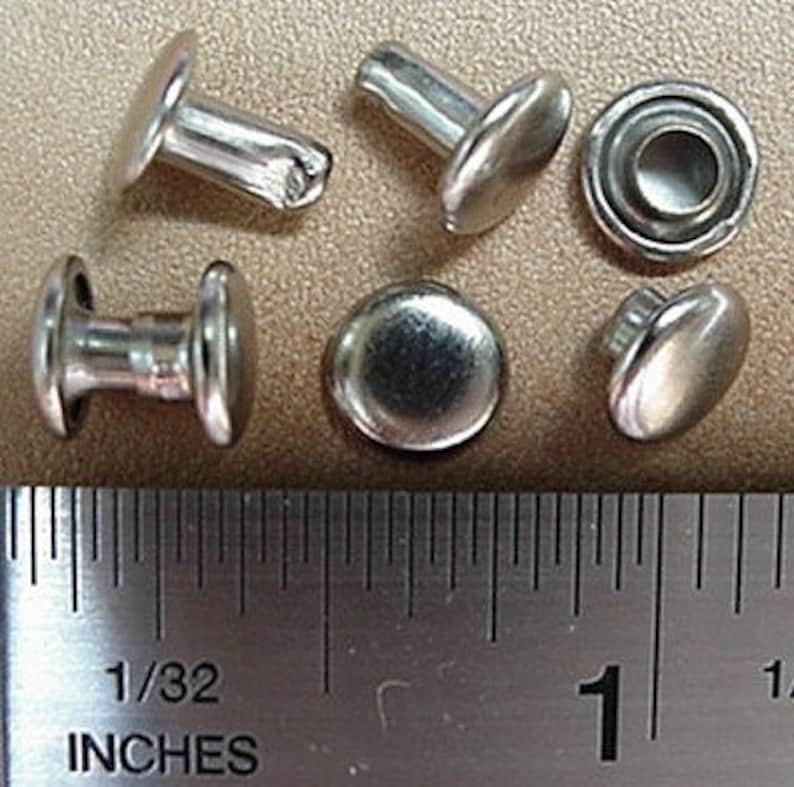 RAPID RIVETS Nickel Plain Small 1/4 Inch HEAD 200 Pcs | Etsy