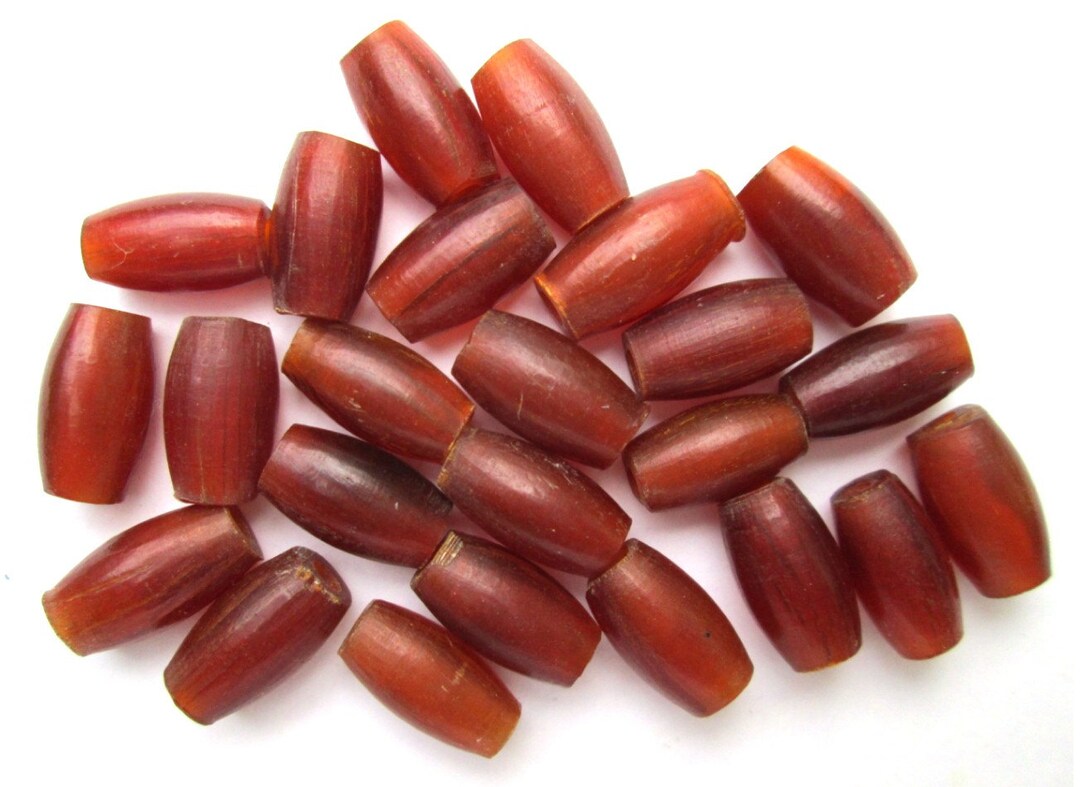 Genuine Hairpipe Bone: Golden Amber Horn Half Inch Long, 50 Pcs - Etsy