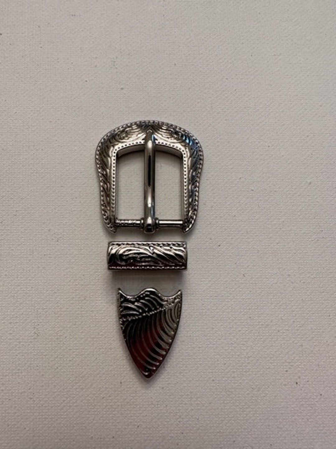 BUCKLE SET SETS 3/4 Inch 3 Piece Cast Western Nickel (silvercolor) 4 ...