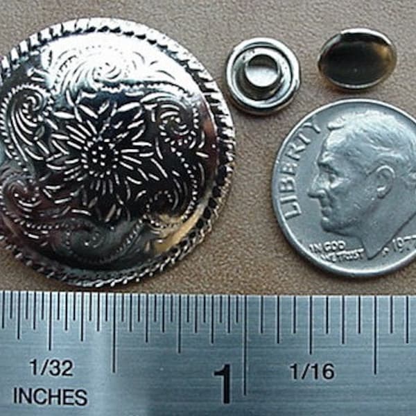 Silver Conchos - Etsy