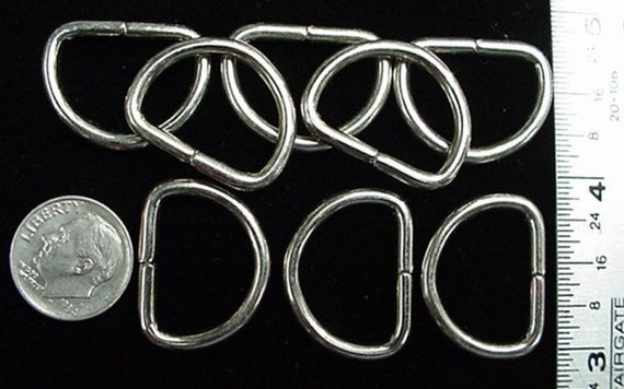 STEEL DEE Rings 3/4 Inch ID Nickel Silver Finish 40 Pcs | Etsy