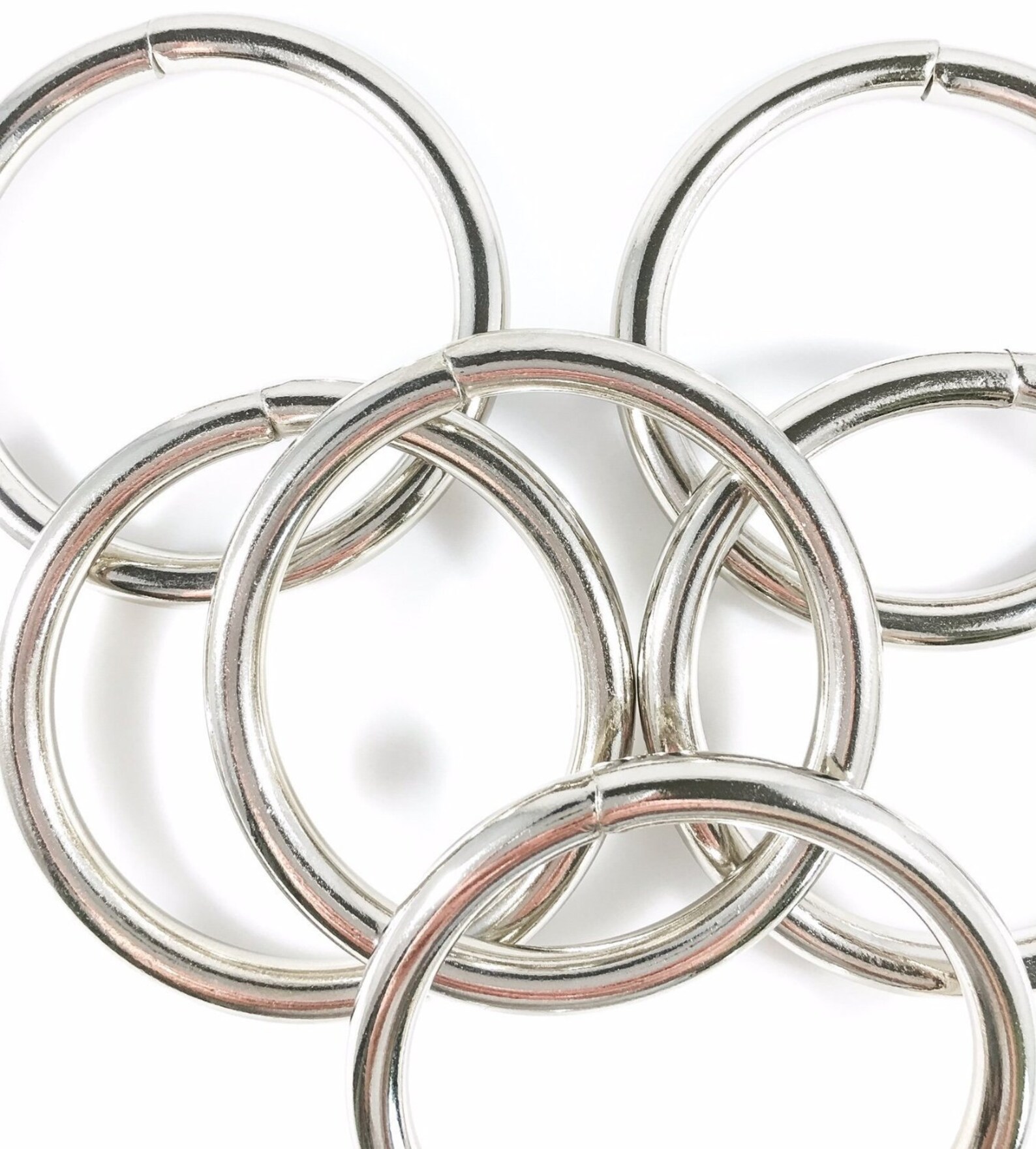 STEEL RINGS Welded Nickel Plate 2 1/2 Inch ID 12 Pcs | Etsy