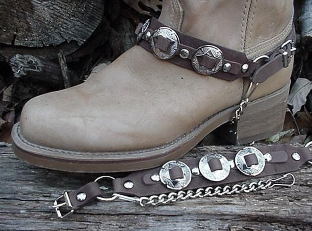 Western BOOTS BOOT CHAINS Brown W 3 1-inch Conchos Np - Etsy