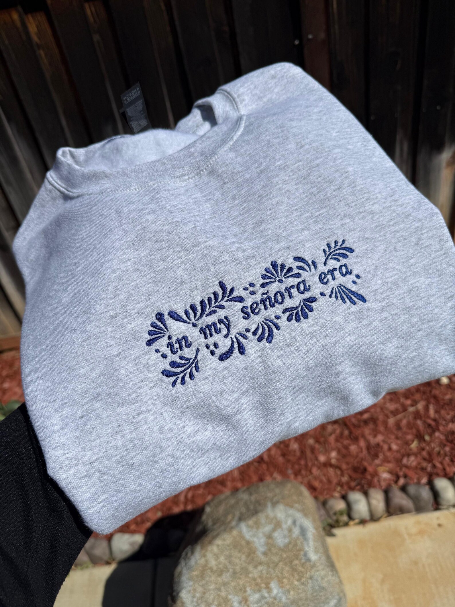 Embroidered 'in My Señora Era' Crewneck | Mexican Talavera Inspired ...