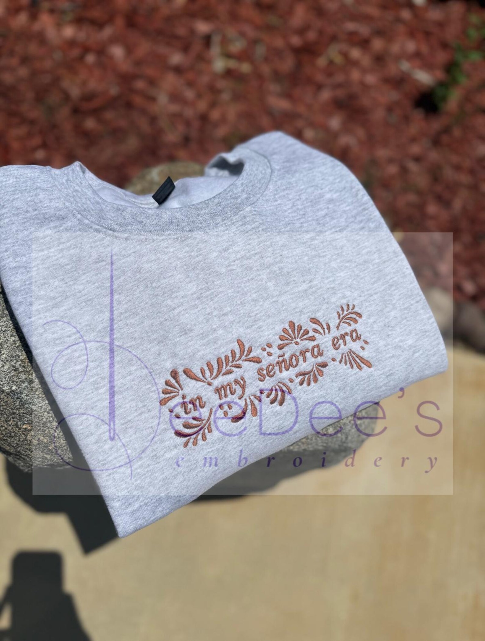 Embroidered “in My Señora Era” Crewneck | Talavera-inspired Latina ...