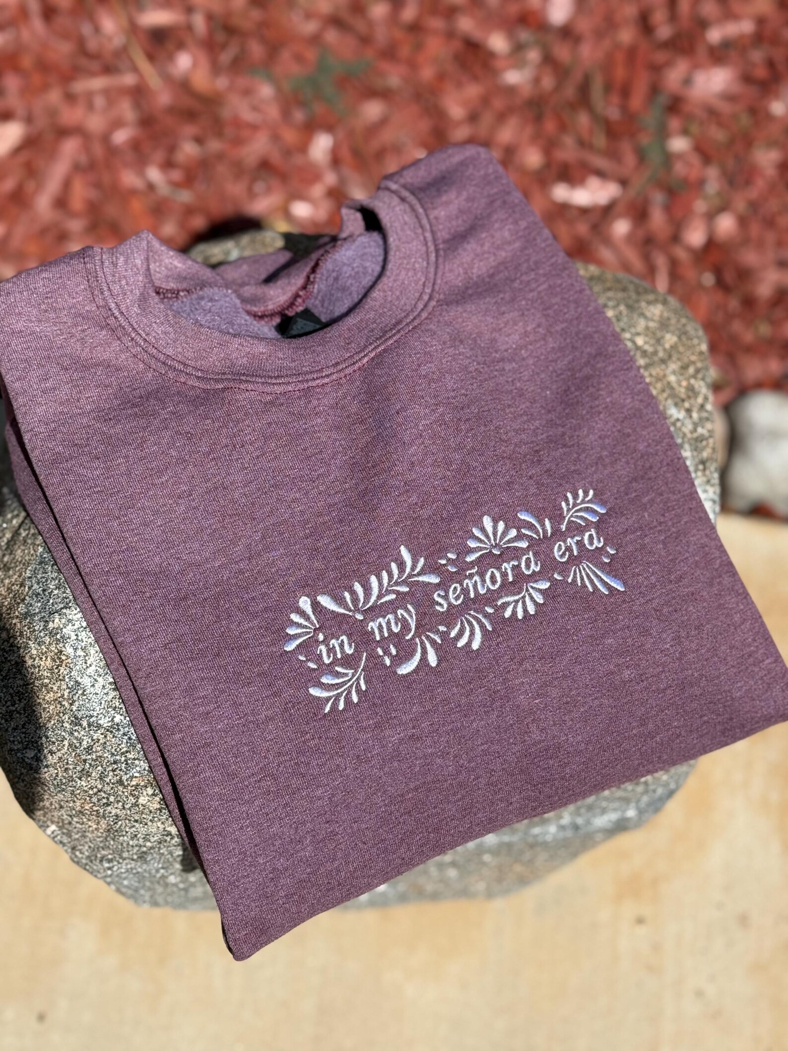 Embroidered 'in My Señora Era' Crewneck | Mexican Talavera Inspired ...