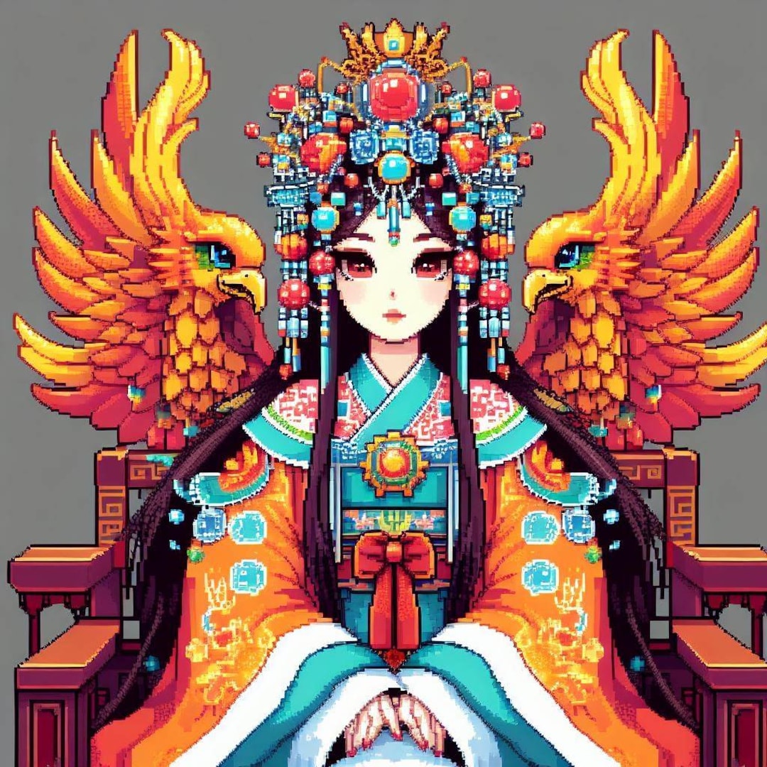 Peking Opera Princess Art, Chinese Fantasy Wall Decor, Elegant Phoenix ...
