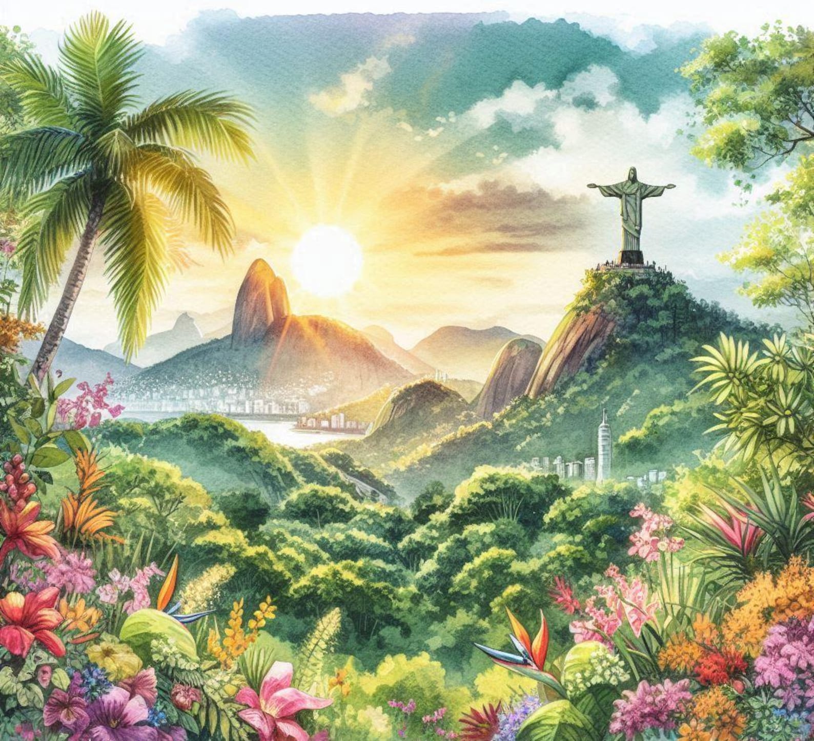 Rio De Janeiro Wall Art, Brazil Travel Print, Christ the Redeemer ...