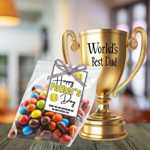 Softball Happy Father's Day Printable Gift Tags, Team Gift Tags for Dad ...