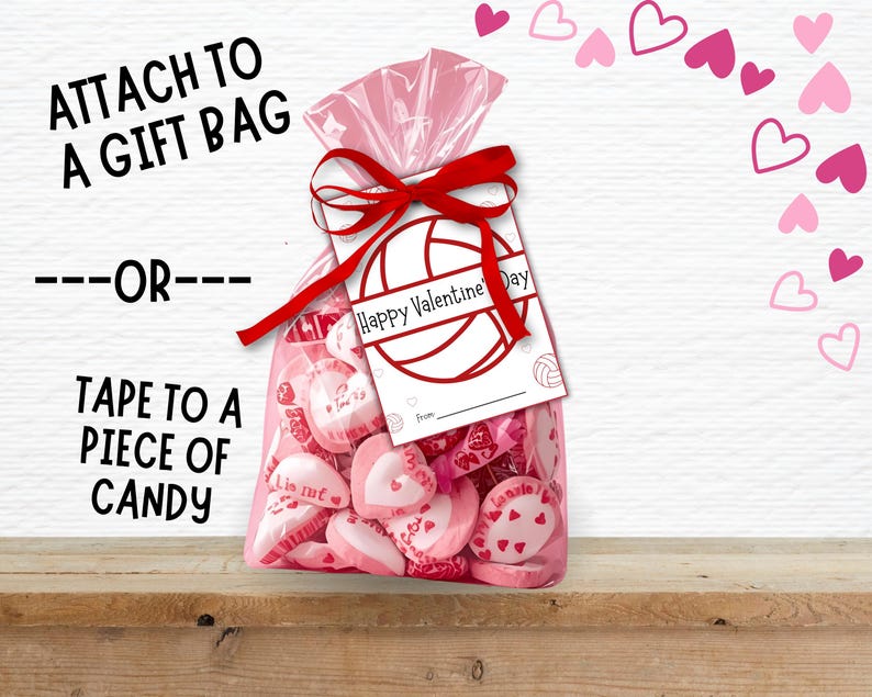 Volleyball Valentine's Day Cards, Kids Classroom Exchange Cards ...