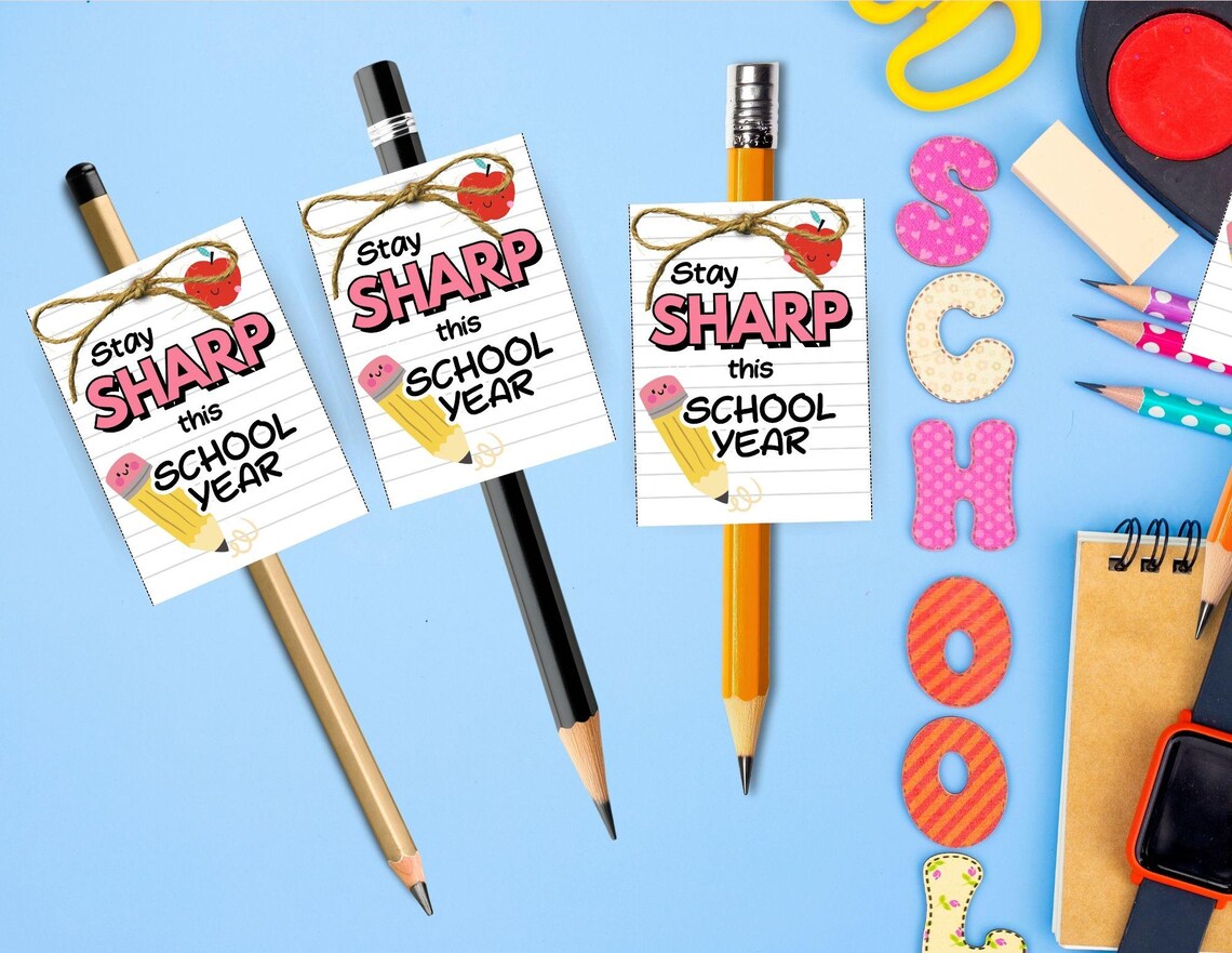 Back to School Gift Tags for Students, Stay Sharp This School Year ...