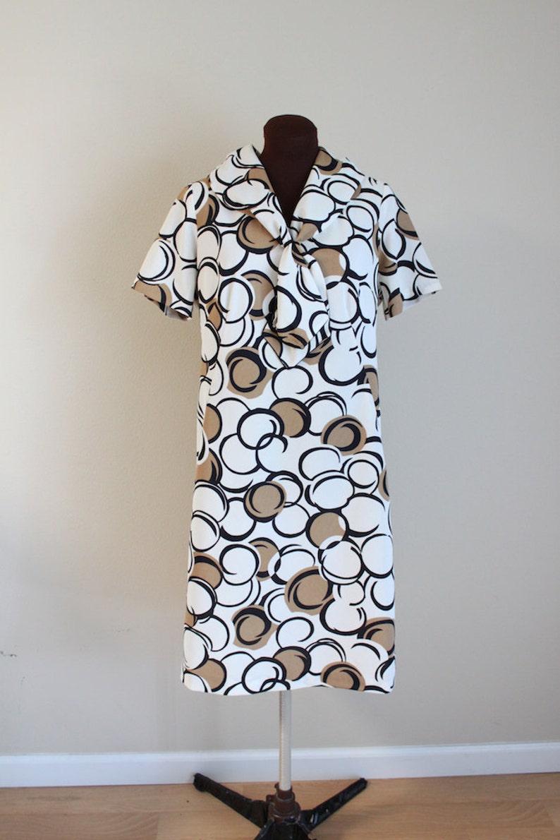 1960s Dress / Sailor Dress / Geometric Print (l-xl) - Etsy