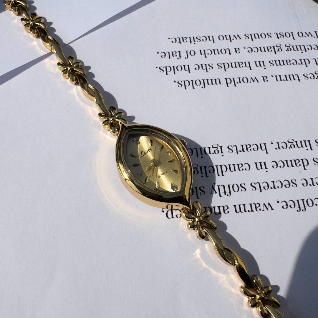 Vintage Women Watch, Gold Bracelet Watch, Minimalist Watch, Dainty Gold Watch, Womens Gold Watch ...