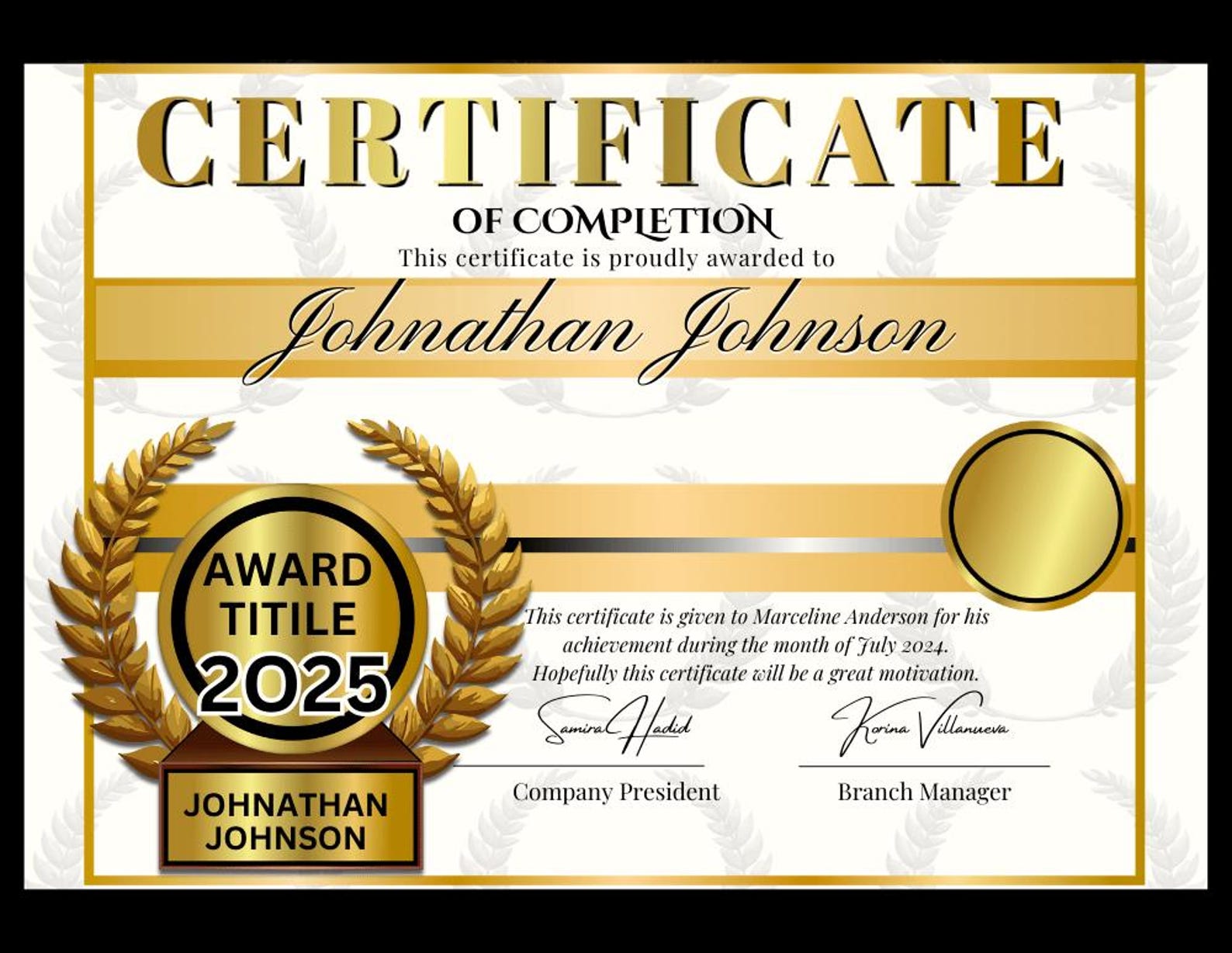 The BEST Award Certificate Template for 2025 - Etsy