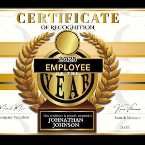 The BEST Award Certificate Template for 2025 - Etsy