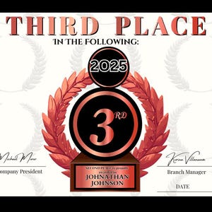 The BEST Award Certificate Template for 2025 - Etsy