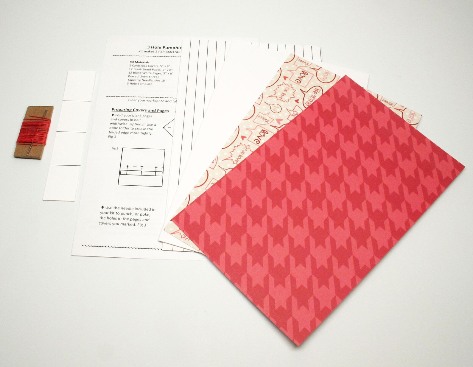 DIY Kit 3 Hole Pamphlet Stitch Modern Love #2 - Etsy