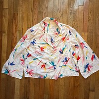 Vintage 1980s Peter Max Color Block T-shirt, Neo Max Size L/XL, Pink ...