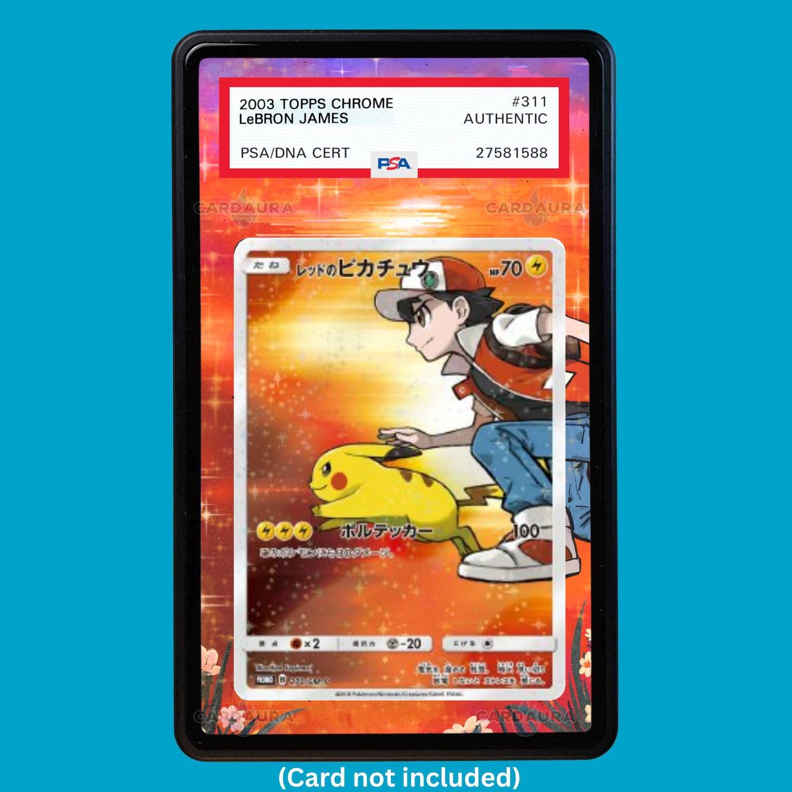 Red's Pikachu 270/SM-P Pokemon Japanese Promo Art Display Case for PSA ...