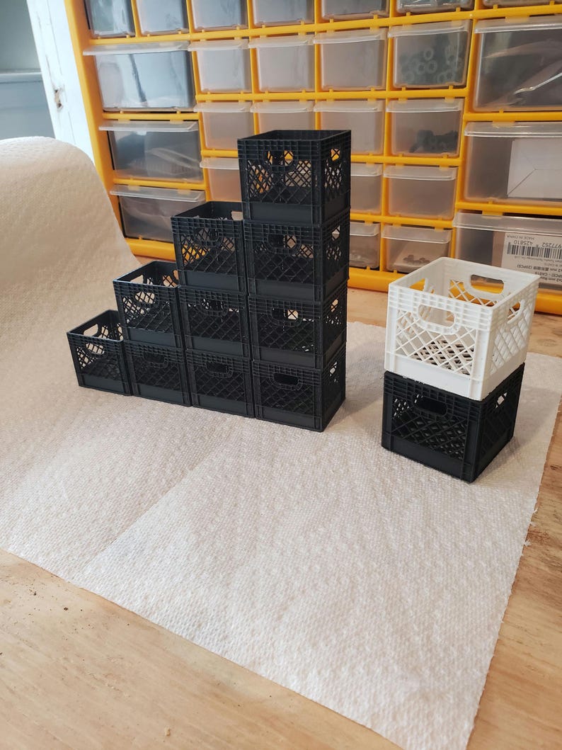 Mini Milk Crates – Stackable / Realistic 3d-printed Storage Bins for ...