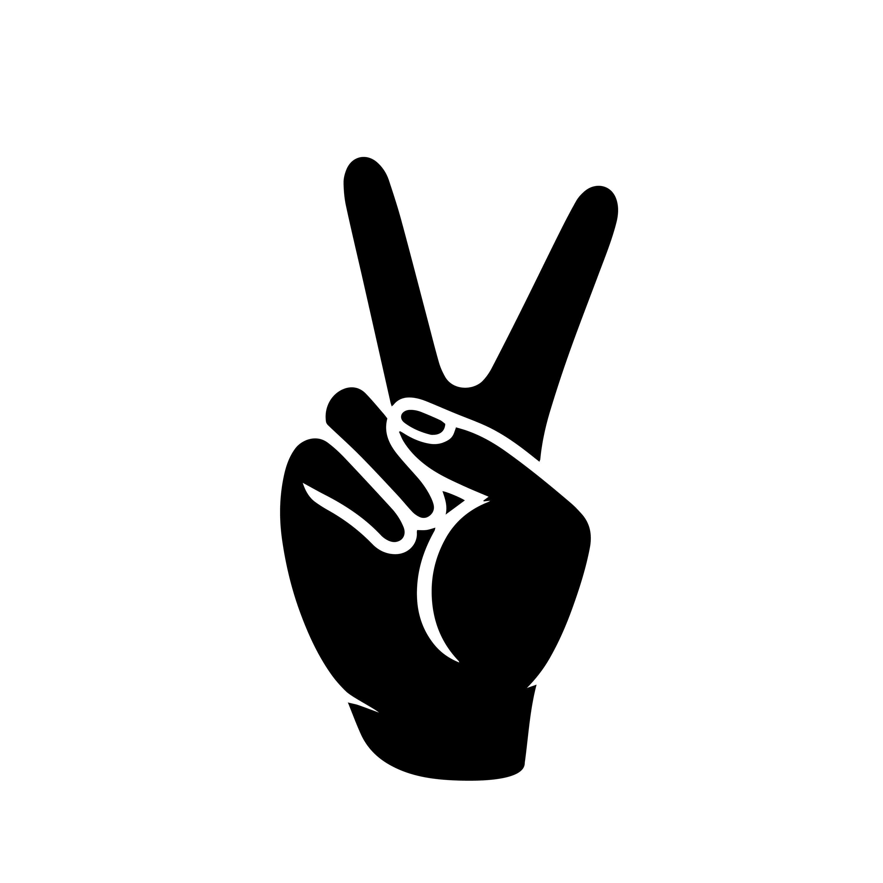 Peace Hand SVG, Peace Sign, Hand Symbol, Peace SVG Clipart, Finger, Cut ...