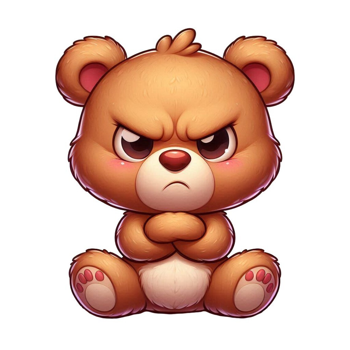 Funny Grumpy Bear Clipart PNG Designs | Transparent Backgrounds | Junk ...