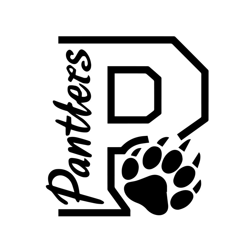 Panthers Svg, Team Spirit, Football Paw Shirt, Panther Mom, Silhouette ...