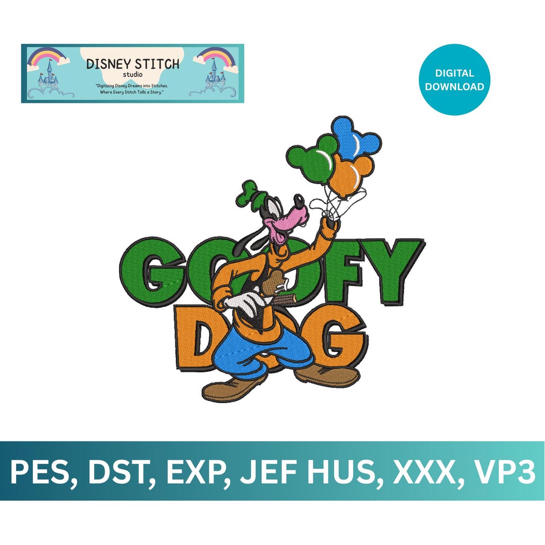 Goofy Embroidery Design, Goofy Machine Embroidery Design, Disney ...