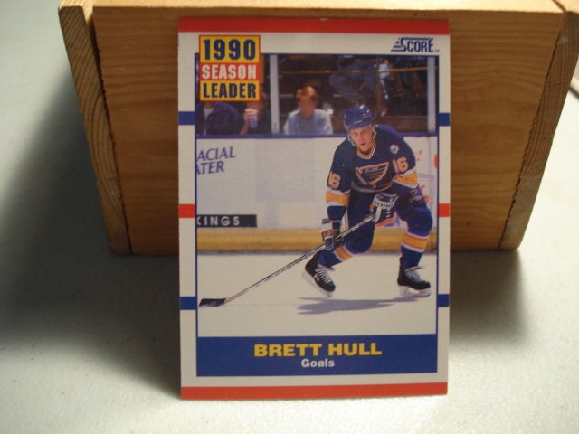 Brett Hull Hockey Card, Score Card, Vintage, Sports Card, NHL, Saint ...