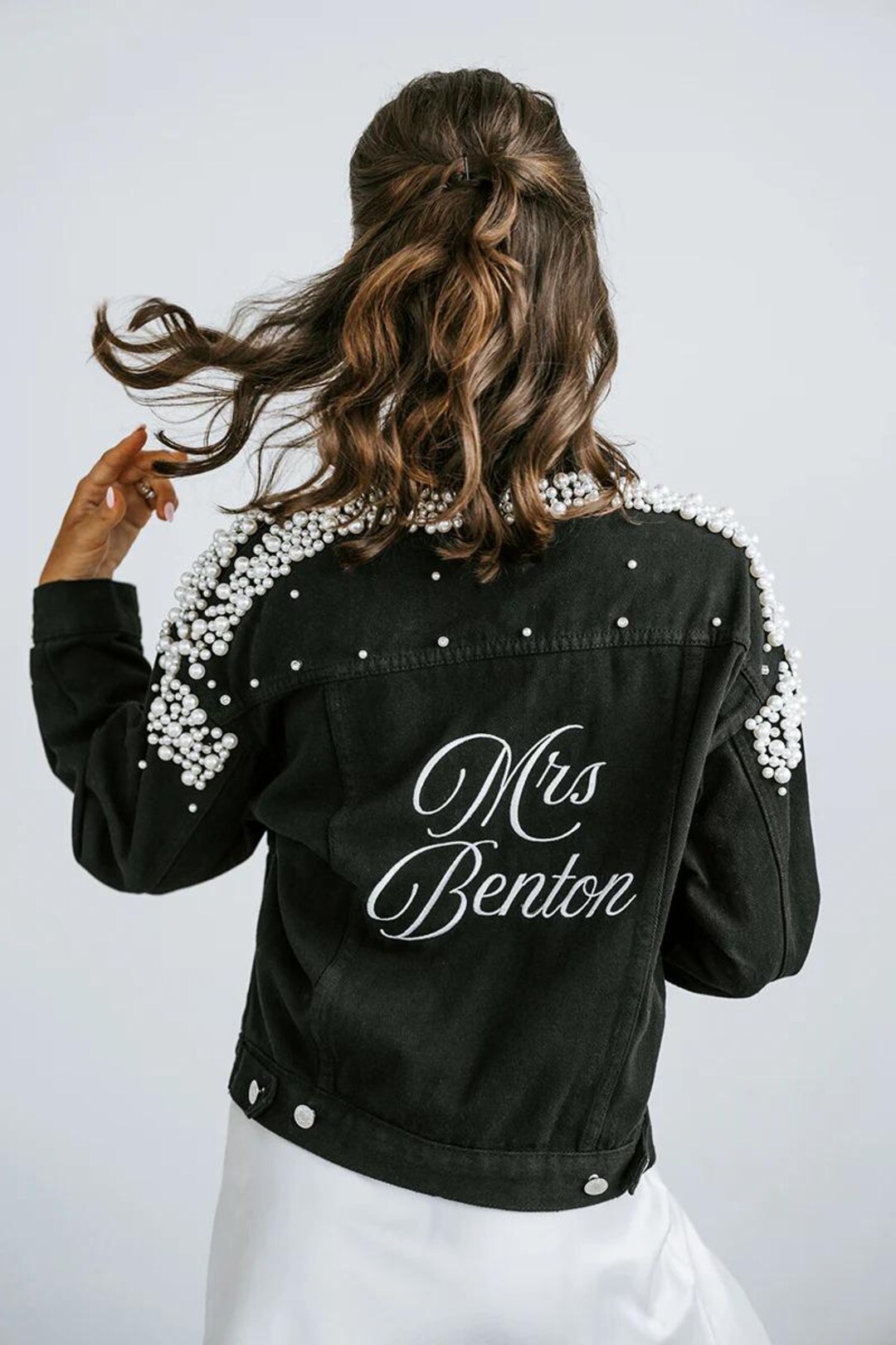 Custom Bride Leather Jacket, Embroidered Bridal Jacket - Etsy