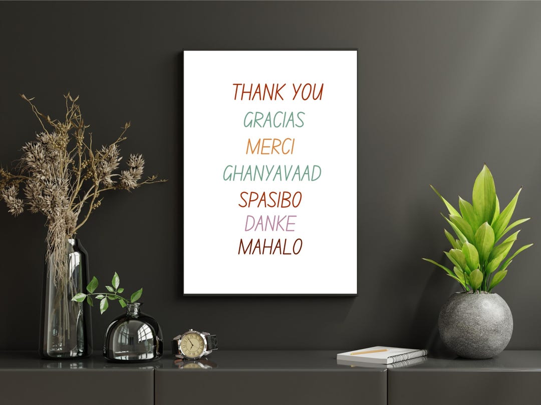 Multilingual Thank You Poster: Classroom Decor, Language Learning ...