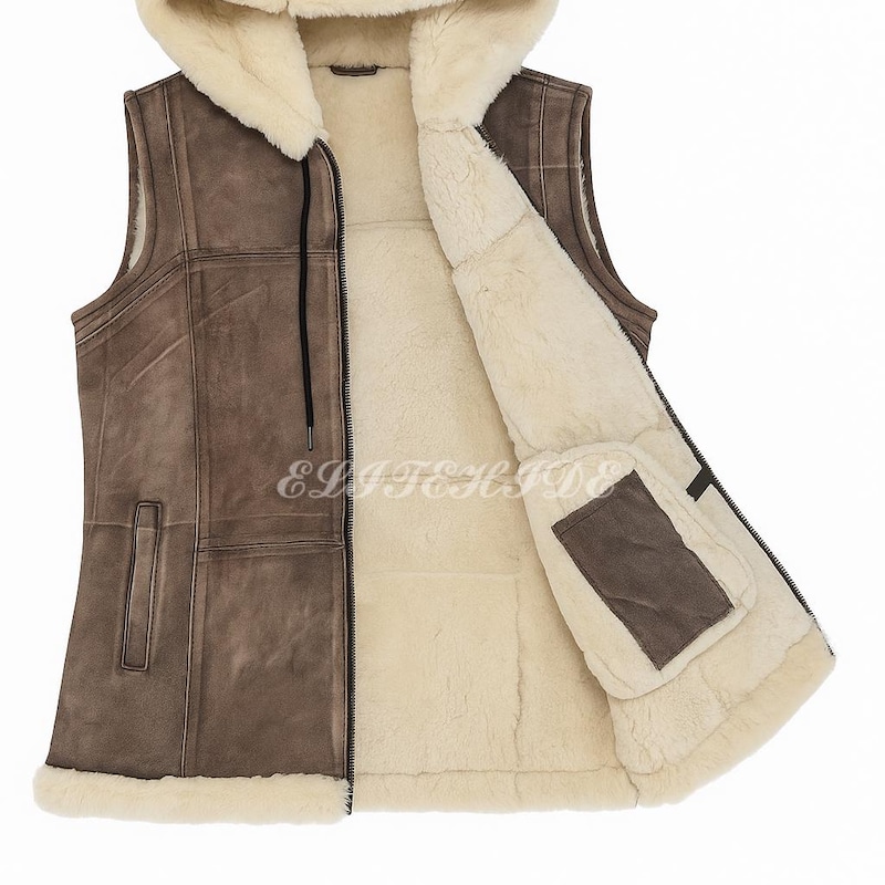 Womens Gilet Sheepskin - Etsy