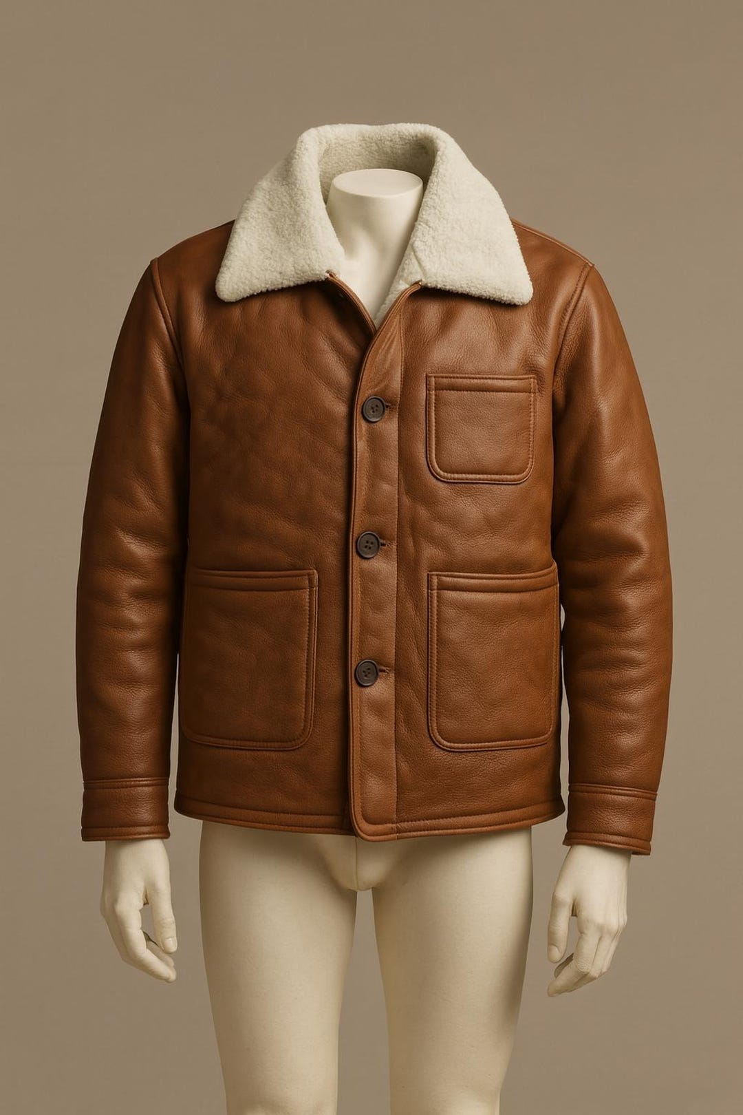 RAF Shearling Bomber Jacket: Mens Sheepskin Leather Flying Jacket - Etsy