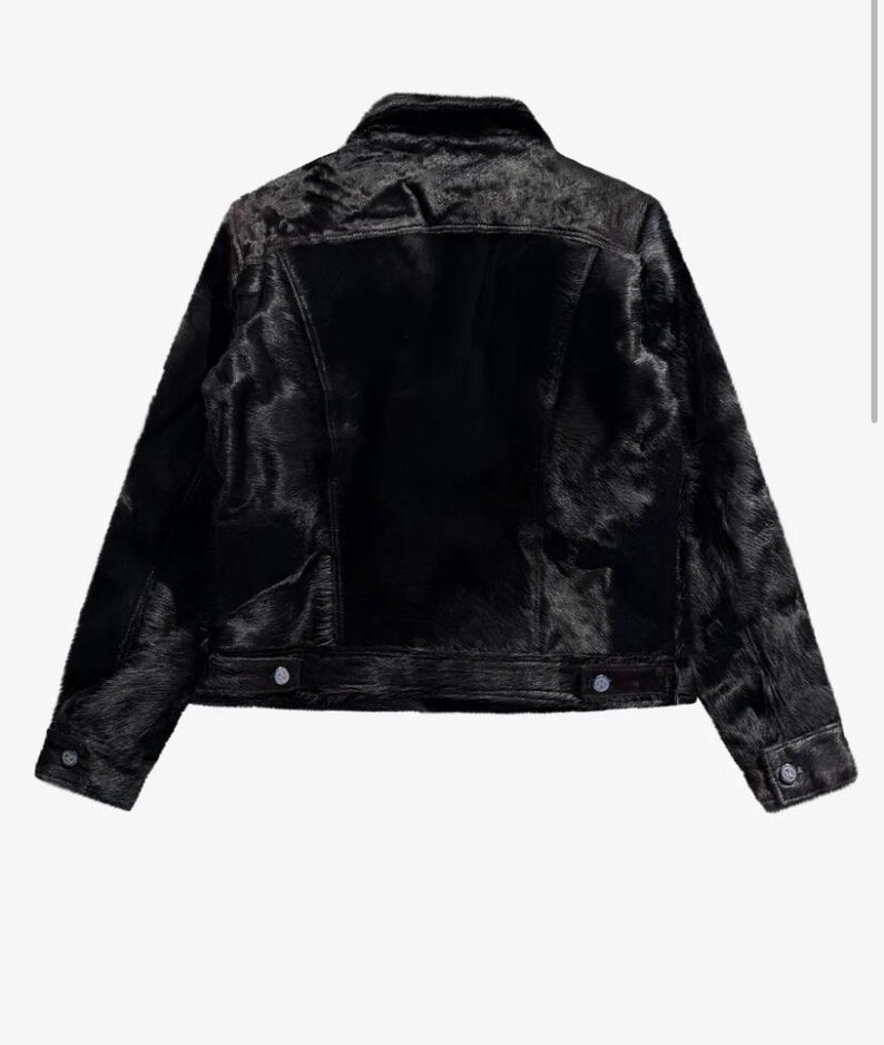 Western Hair-on Cowhide Leather Jacket – Handmade Cowboy Festival Wear ...