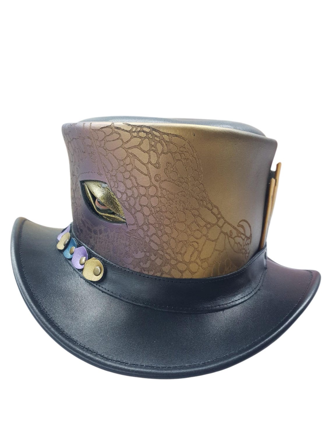Handcrafted Dragon Top Hat - Draco - Detailed Leather Design ...