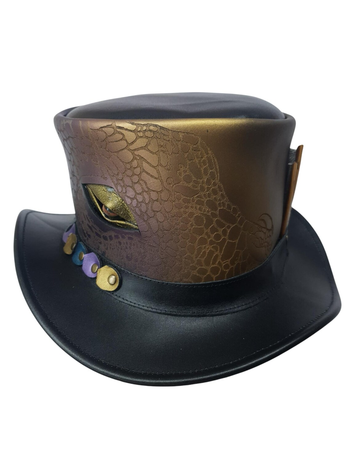 Handcrafted Dragon Top Hat - Draco - Detailed Leather Design ...