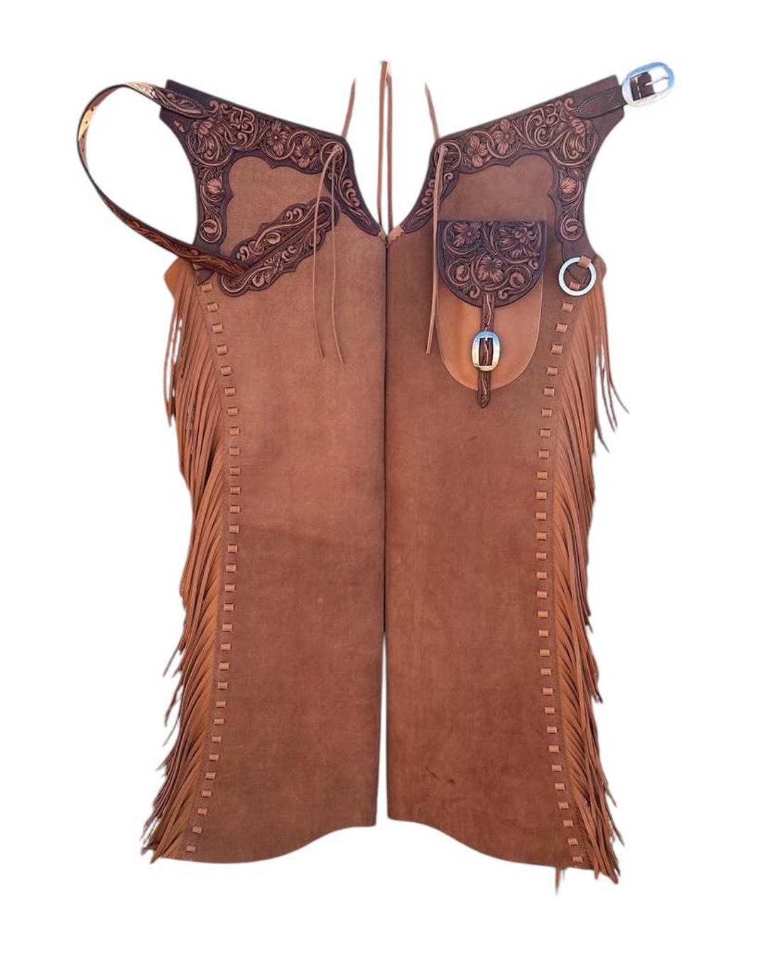 Handmade Tooled Leather Chaps: Western Rodeo Riding Gear - Etsy
