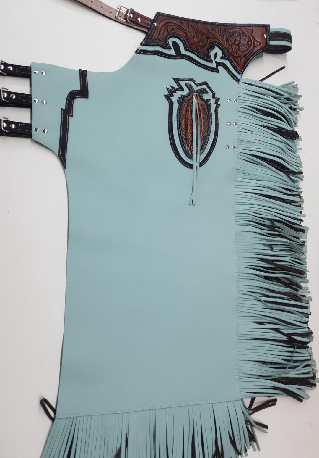 Premium Hand-tooled Leather Rodeo Chaps – Custom Western Show Chaps ...