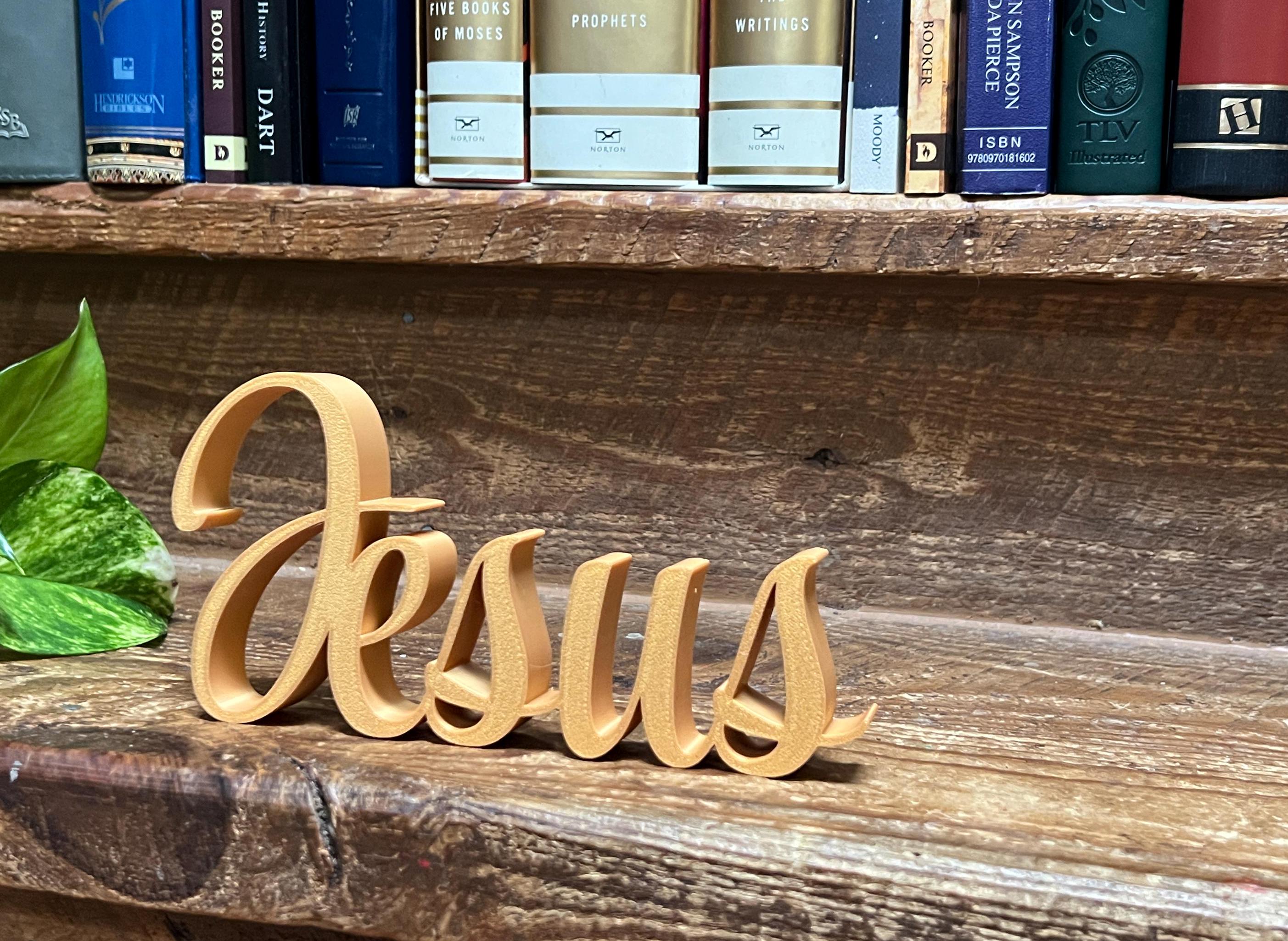 Jesus Freestanding Sign Decor | Jesus 3D Name Sign | Scriptural ...