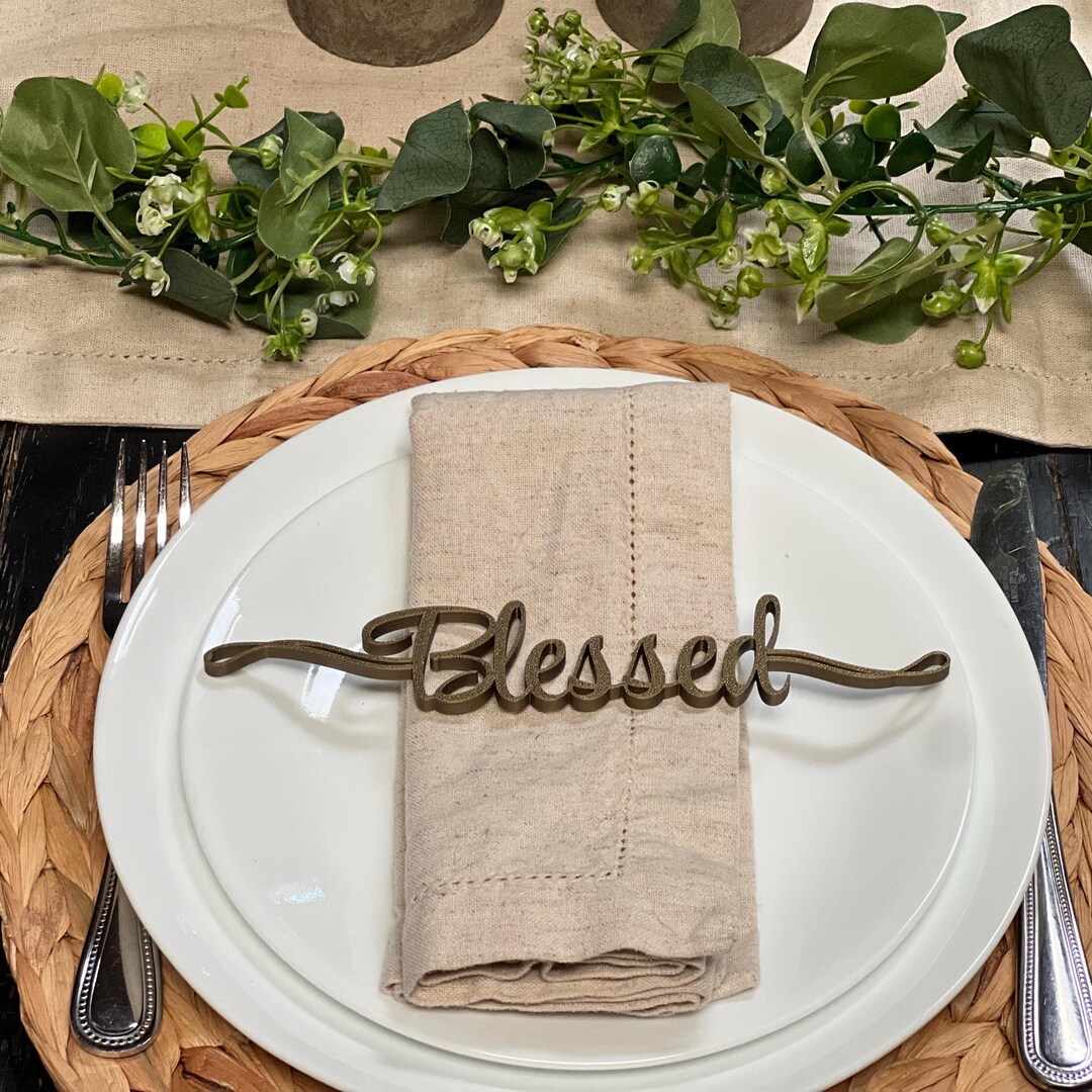 Blessed Plate Decor | Blessed Table Decor | Blessed Place Cards ...