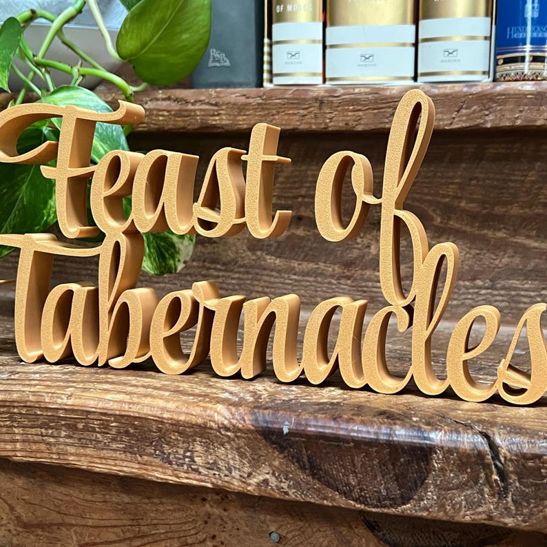 Feast of Tabernacles Freestanding Sign Decor | Sukkot Feast Days Table ...