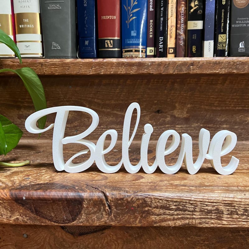 Metal Believe Plaque - Etsy