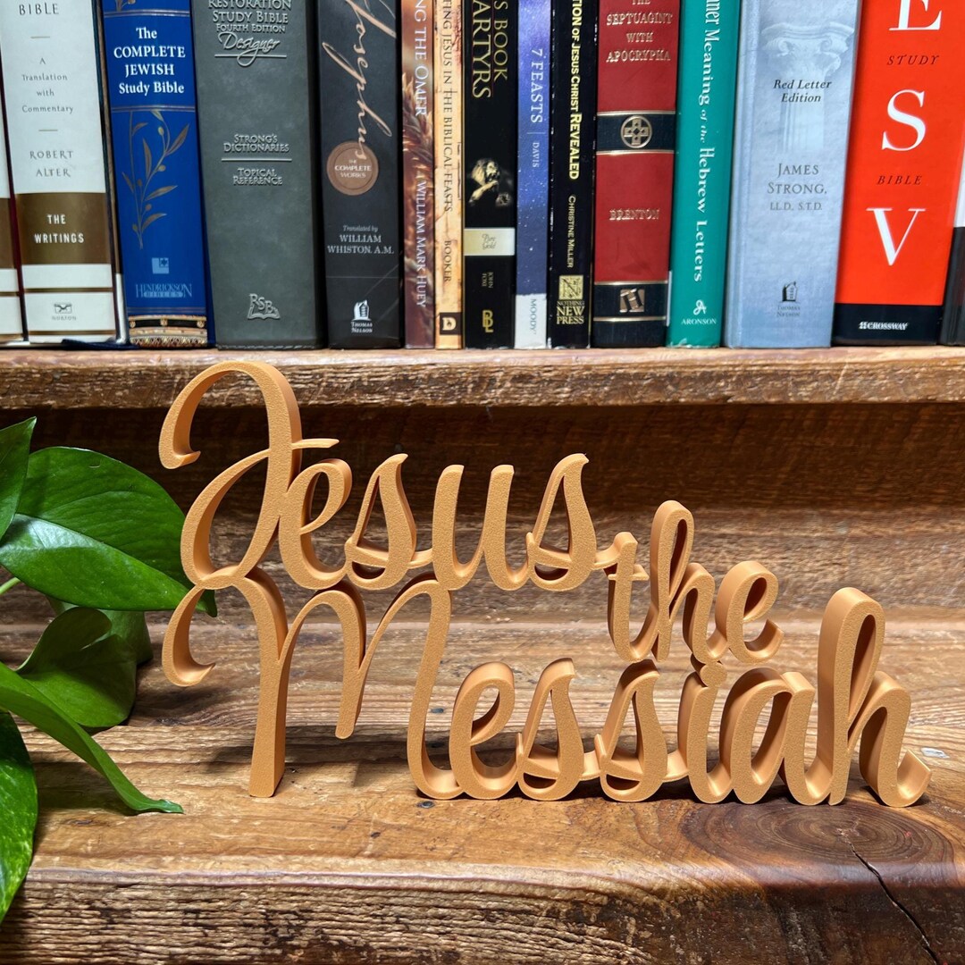 Jesus Messiah Freestanding Sign Decor | Jesus Messiah 3D Name Sign ...